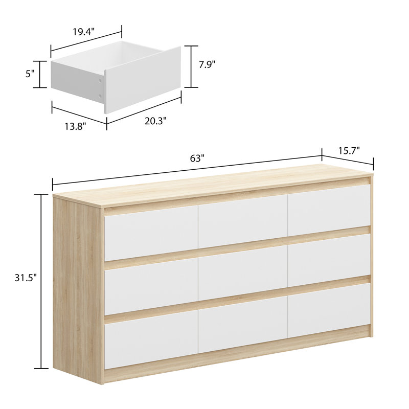 Ebern Designs 9 - Drawer Dresser & Reviews | Wayfair
